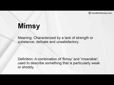 Mimsy Meaning