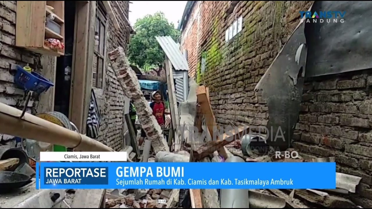 Earthquake Collapses Houses in Ciamis and Tasikmalaya