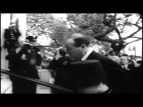 Funeral rites of Gary Cooper in Beverly Hills, California. HD Stock Footage