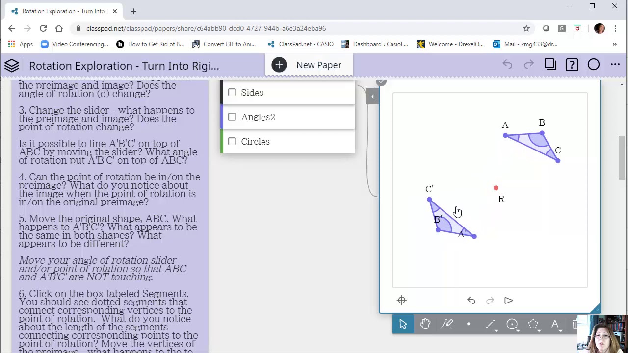 Rotation Exploration - Turn Into Rigid Transformations (Mini-Math Lesson)