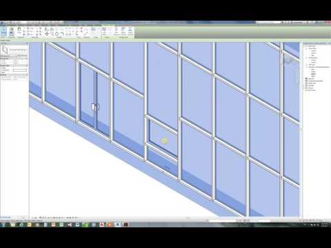 Revit 2017 Curtain wall insert doors and windows