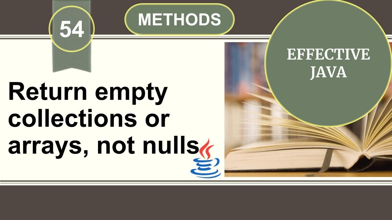 Effective Java | Item 54 | Return empty collections or arrays, not nulls