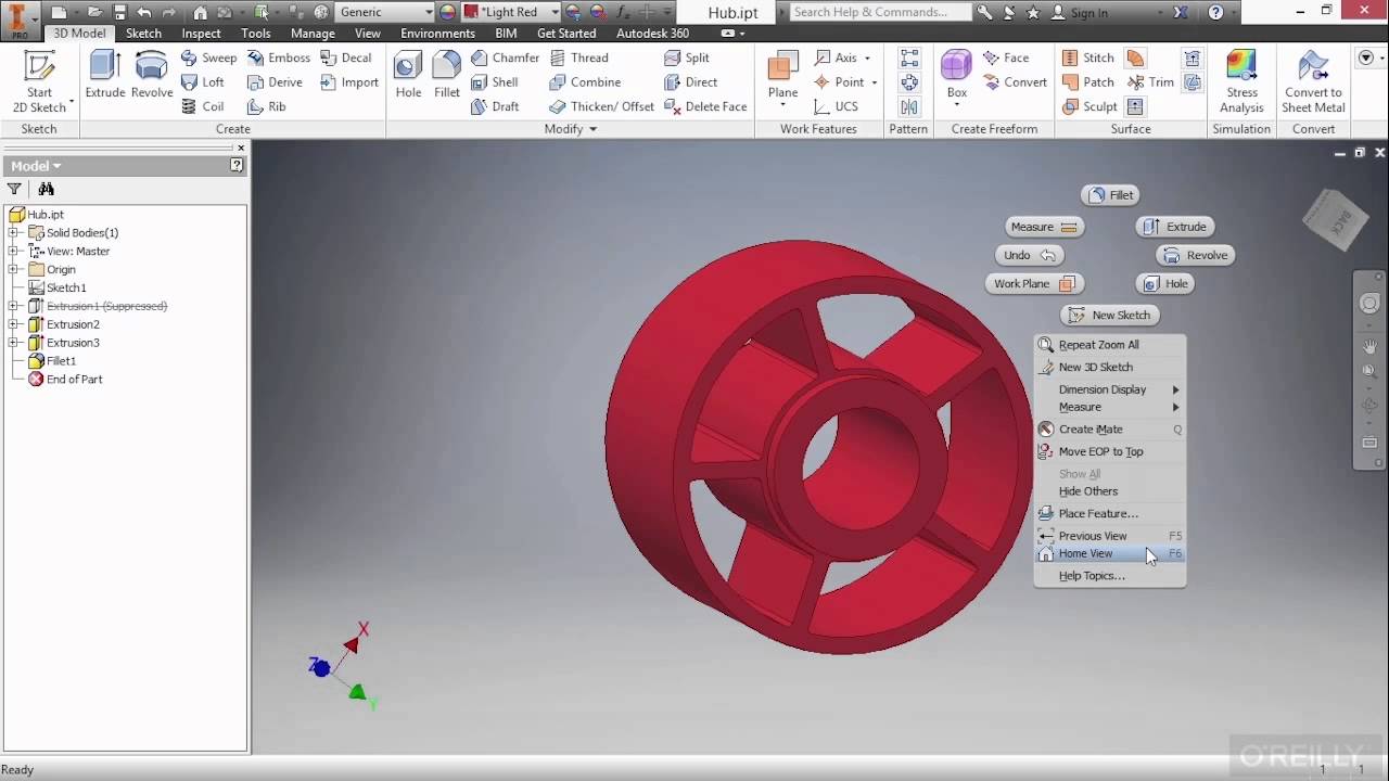 Autodesk Inventor 2016 Tutorial | Model Manipulation