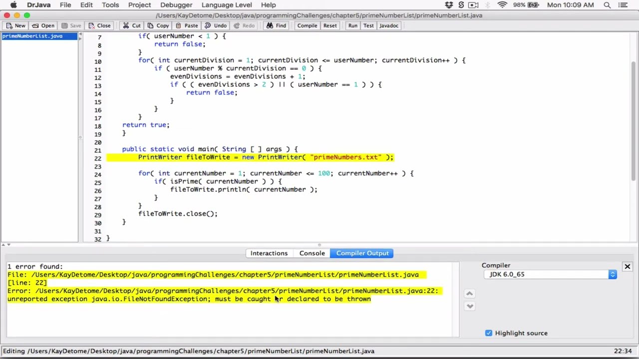 5.14. Prime Number List - Java