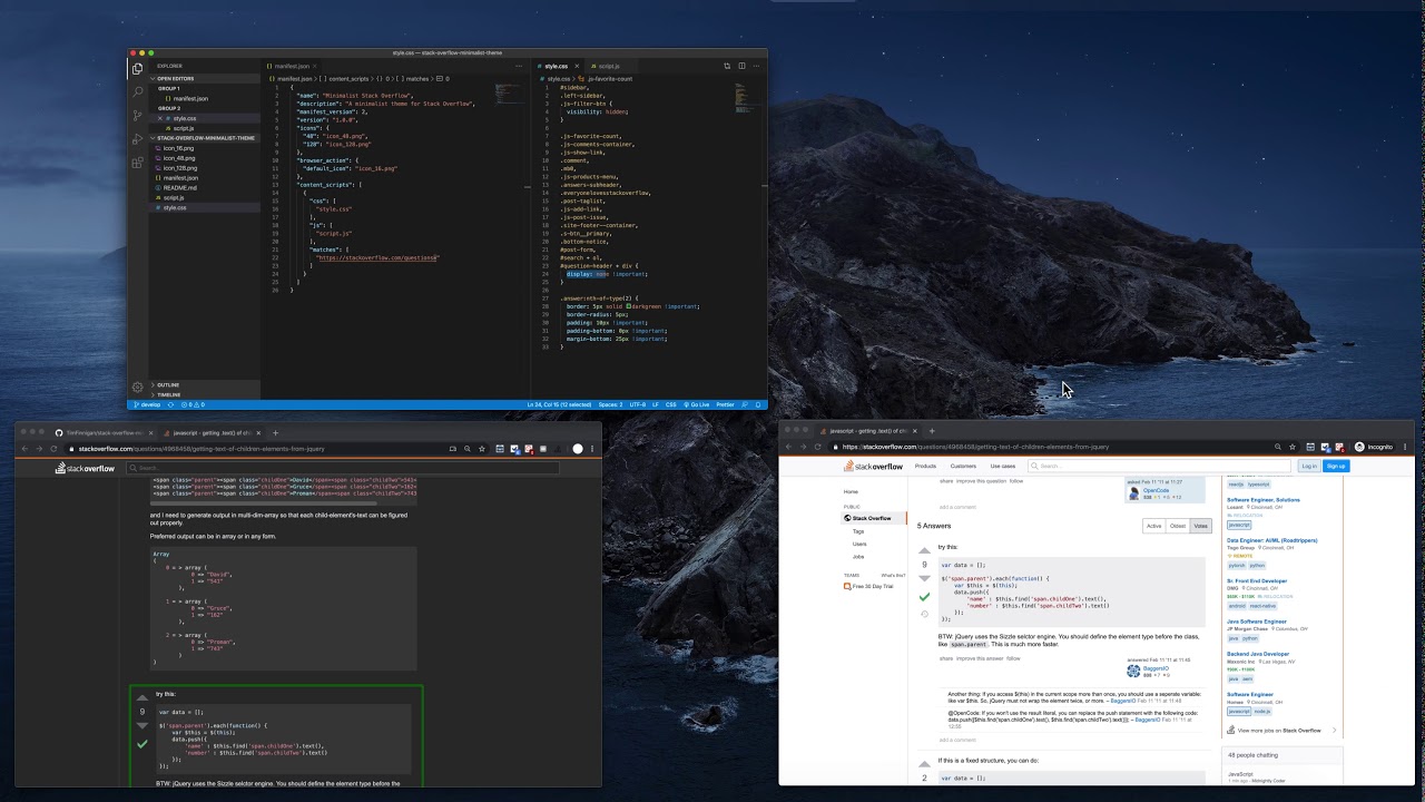 How To Create a Minimalist Stack Overflow Theme