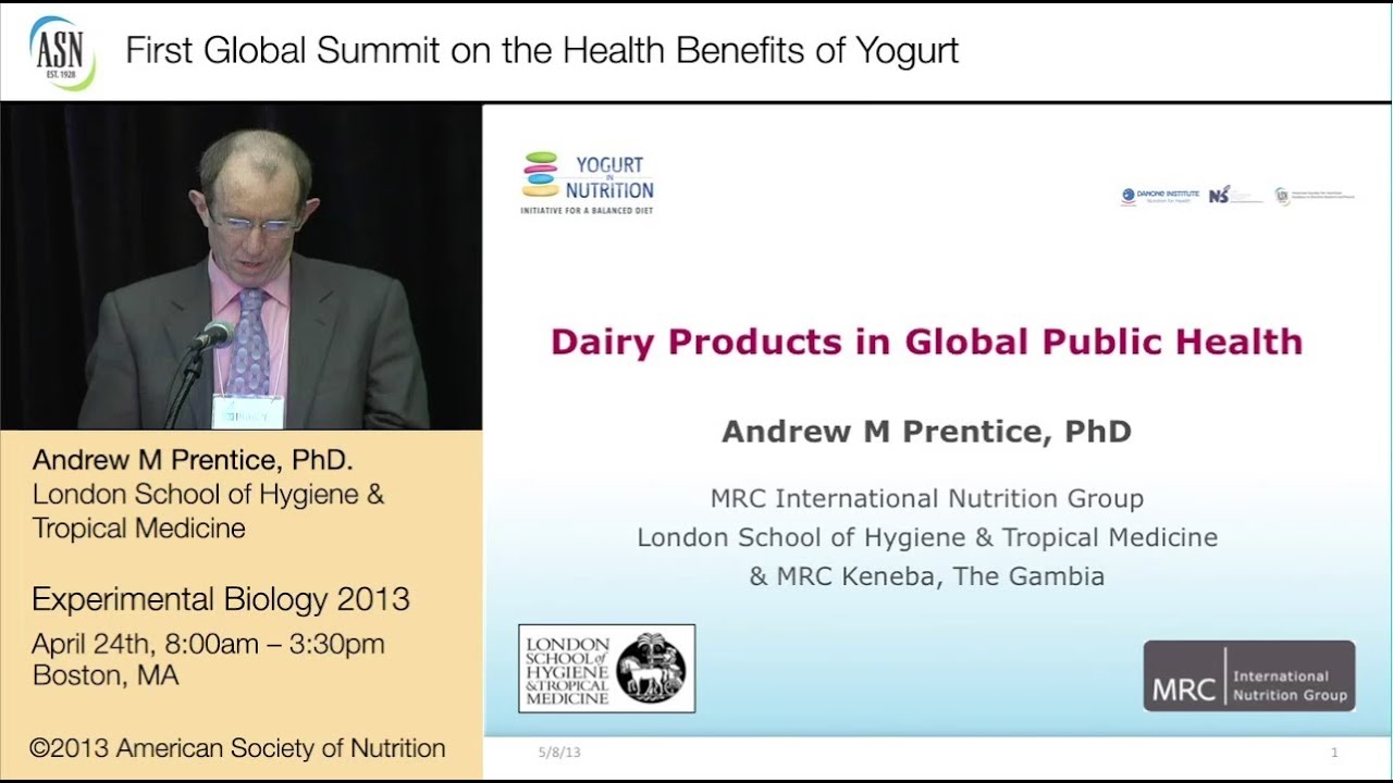 EB2013/ASN-Consumption of Dairy Products and Public Health by Prof. Prentice