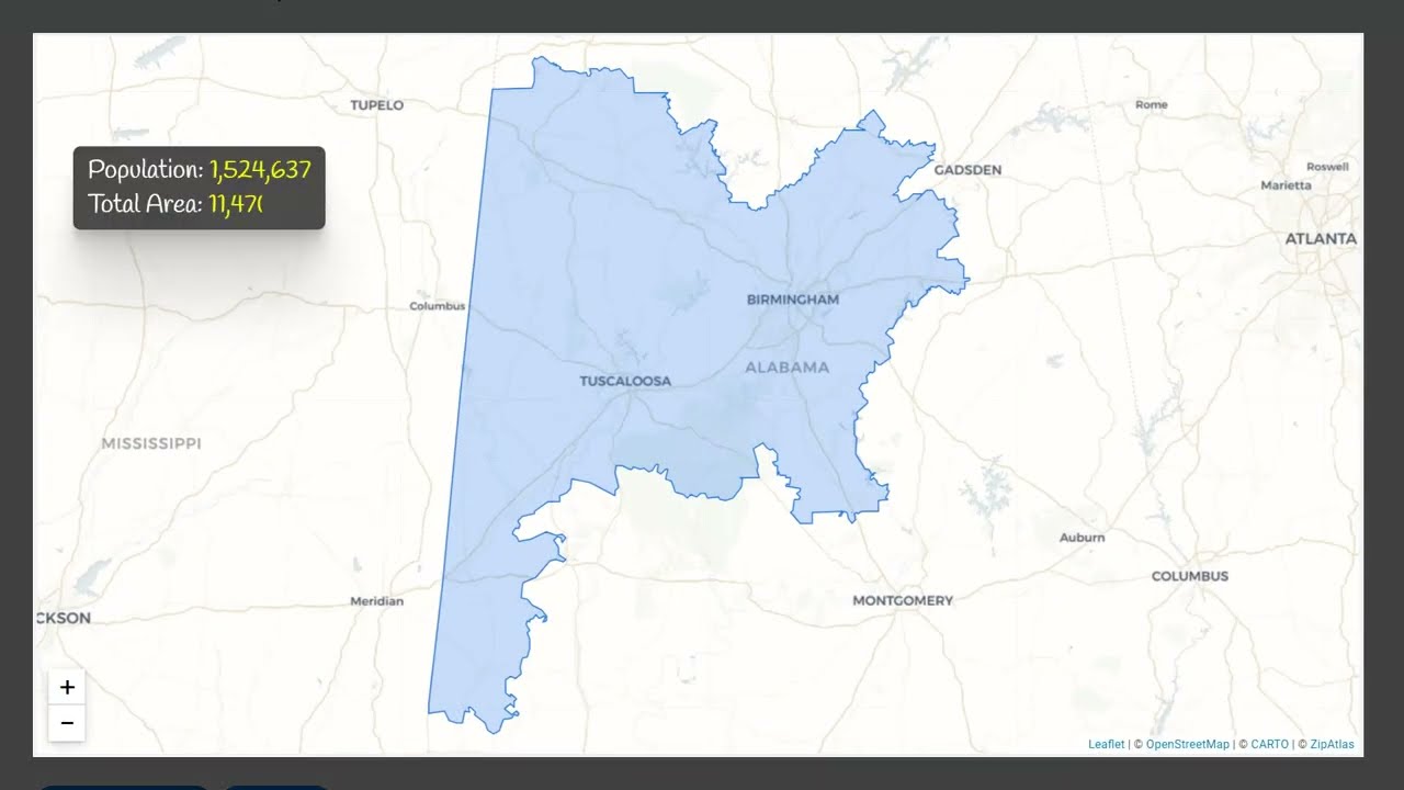 205 Area Code (Alabama) Social & Economic Profile