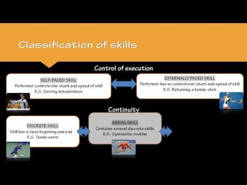 Skill Acquisition Lesson 1 - Characteristics and types of skill