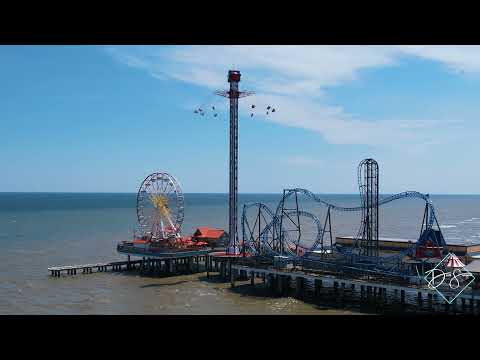 Galveston Island Historic Pleasure Pier - Aerial Videography