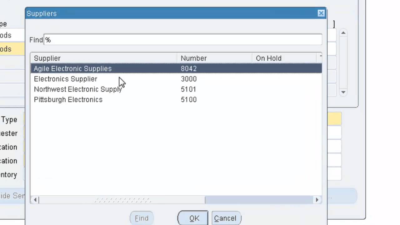Oracle R12 - Create a Purchase Requisition