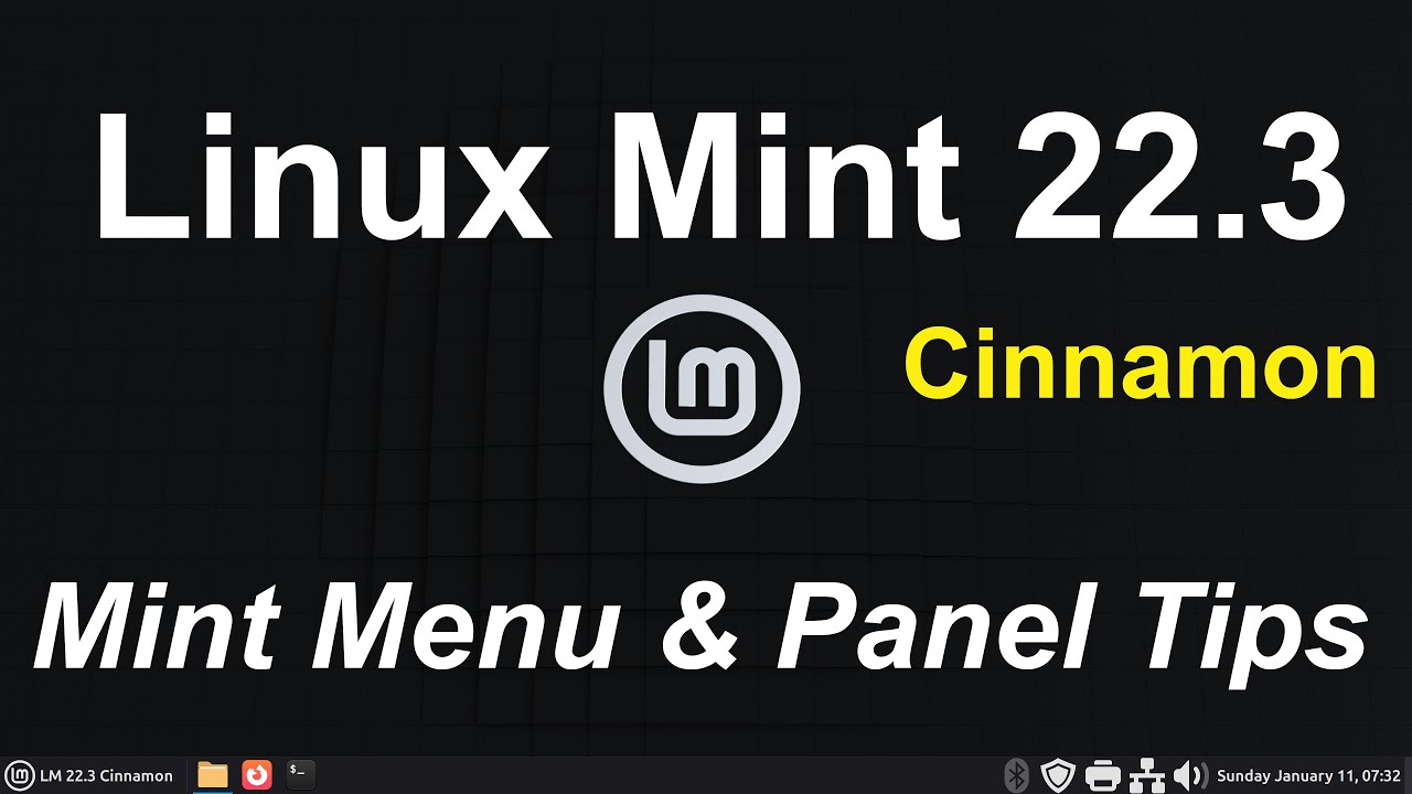 Linux Mint 22.3 - Cinnamon - The New Mint Menu and Panel Bar Settings Tips.