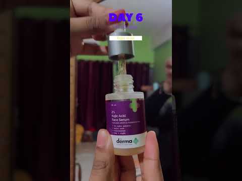 KOJIC ACID mistake to avoid🫣: Day 6 serum for dark spot🫠 #trending #skincare #minivlog #dermaco