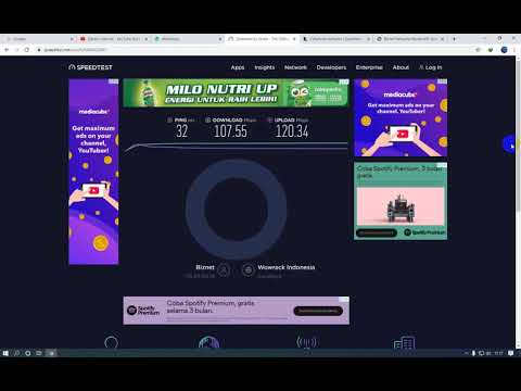 Lihat Kecepatan Biznet Home Internet 1A Rental 75mbps 415rb