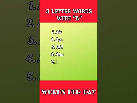 Common 3 letter words starting with "A" #englishlearners #englishlearning #youtubeshorts