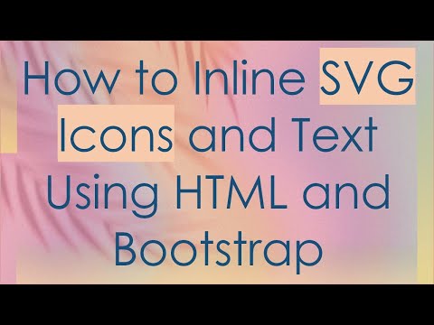 How to Inline SVG Icons and Text Using HTML and Bootstrap