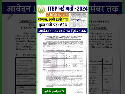 ITBP NEW VACANCY 2025 Notification 👆👆