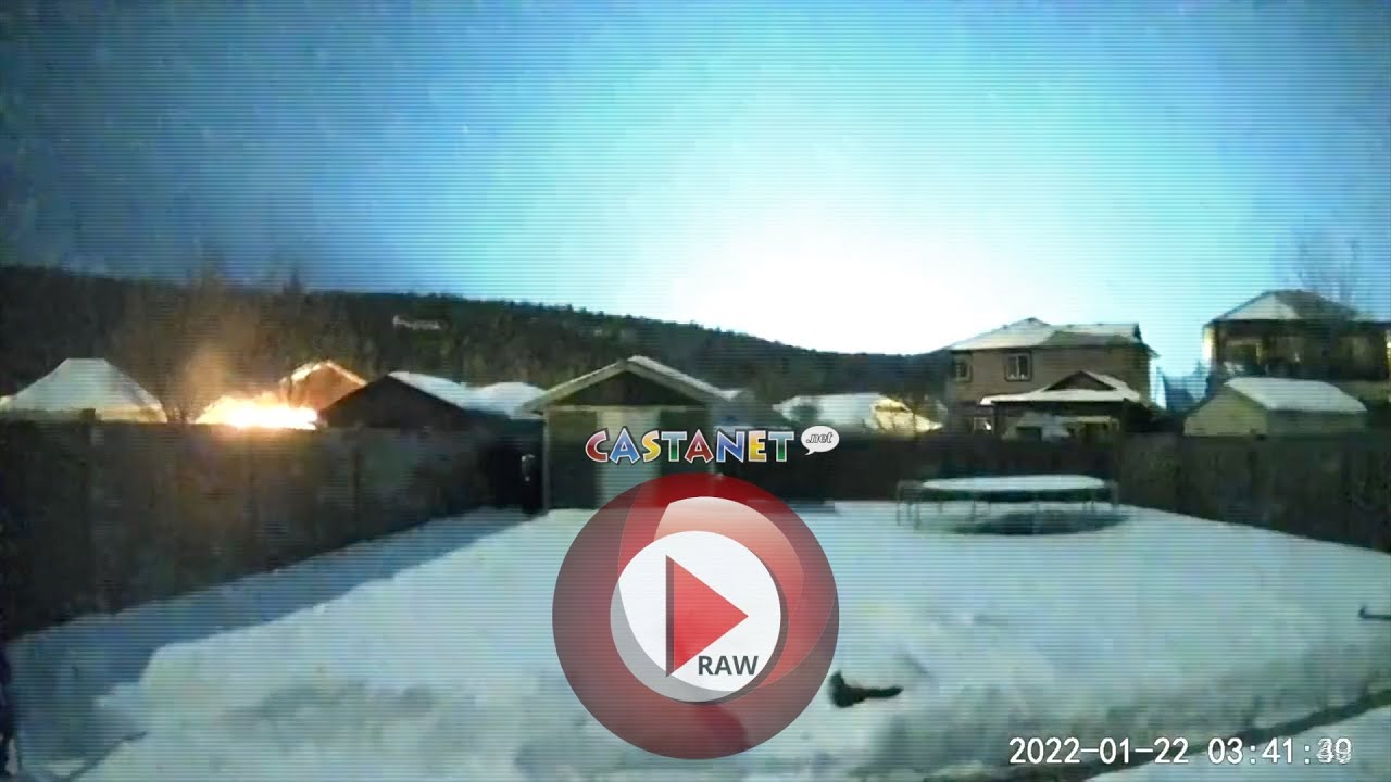 Strange light bursts caught on doorbell camera