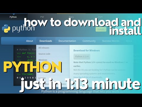 How Download and Install Latest Version of Python for Windows 7,10,11 in Just 1:13 Minutes|iknowtech