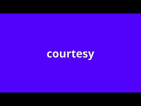 what is the meaning of courtesy