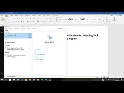 Create Keyboard Shortcut for Snipping Tool to Open it with a Hotkey
