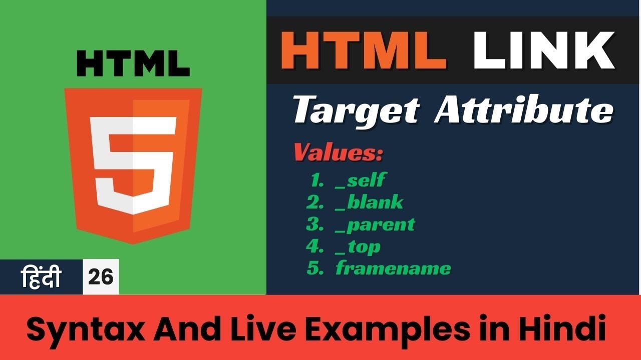 #26 HTML Target Attribute Explained | HTML Target Values Tutorial for Beginners