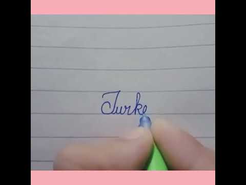 How to write Turkey in cursive writing please subscribe
