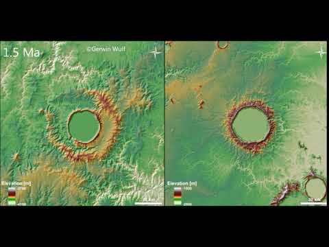 landform evolution modeling of a martian and lunar impact crater