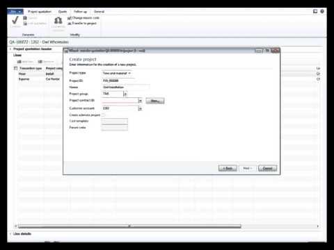 Project Accounting in Microsoft Dynamics AX