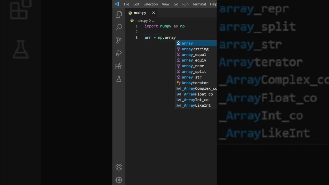 how to create arrays using NumPy in Python #shorts