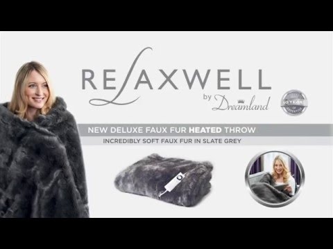 Relaxwell by Dreamland Deluxe Faur Fur Heated Throw