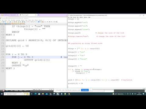 9618 Pseudocode to Python: 05. Arrays (Not Lists!)