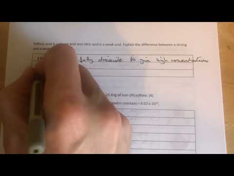 2022 Revision Chemistry- strong and weak acid definition