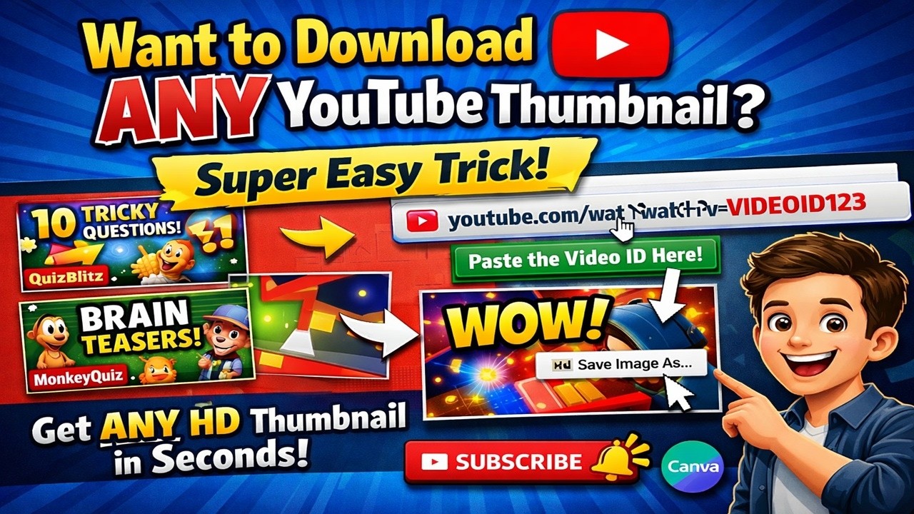 Download Any YouTube Thumbnail in HD (No Website Needed!)