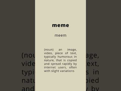 How to pronounce meme || Pronunciation and meaning