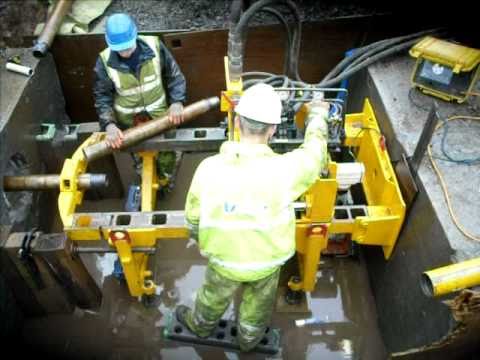 Auger boring Piloting sequence