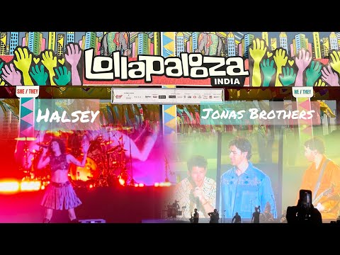 Lollapalooza | Jonas Brothers | Halsey | Lauv | complete live concert | Day 1 | India | 2024