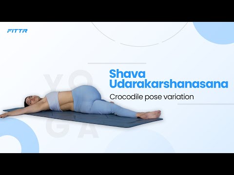 How To Do Shava Udarakarshanasana/Crocodile pose variation | Exercise Video