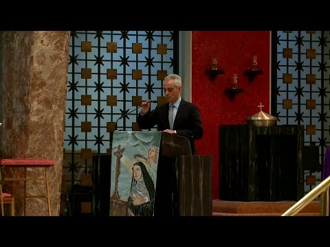 Mayor Rahm Emanuel At Officer Gary's Funeral