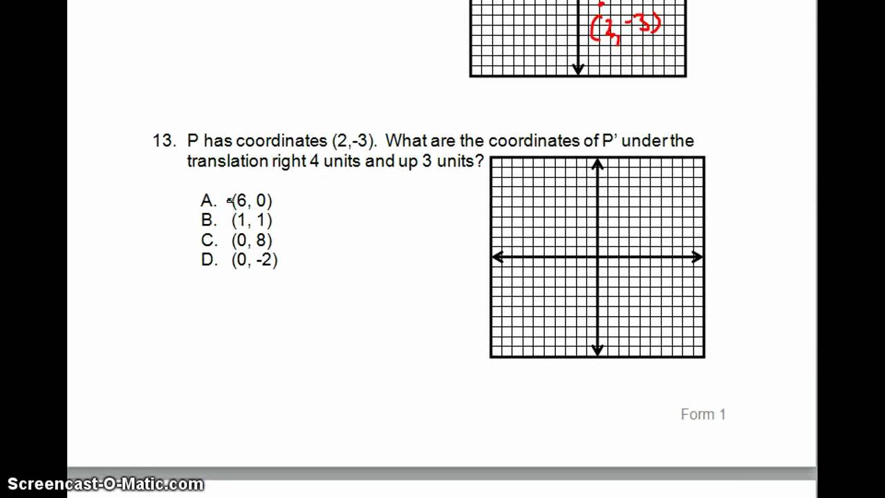 Unit 9 Transformations Test review