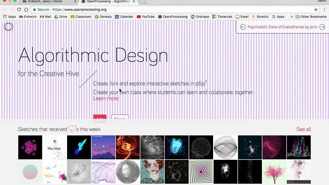 How to sign into OpenProcessing.org