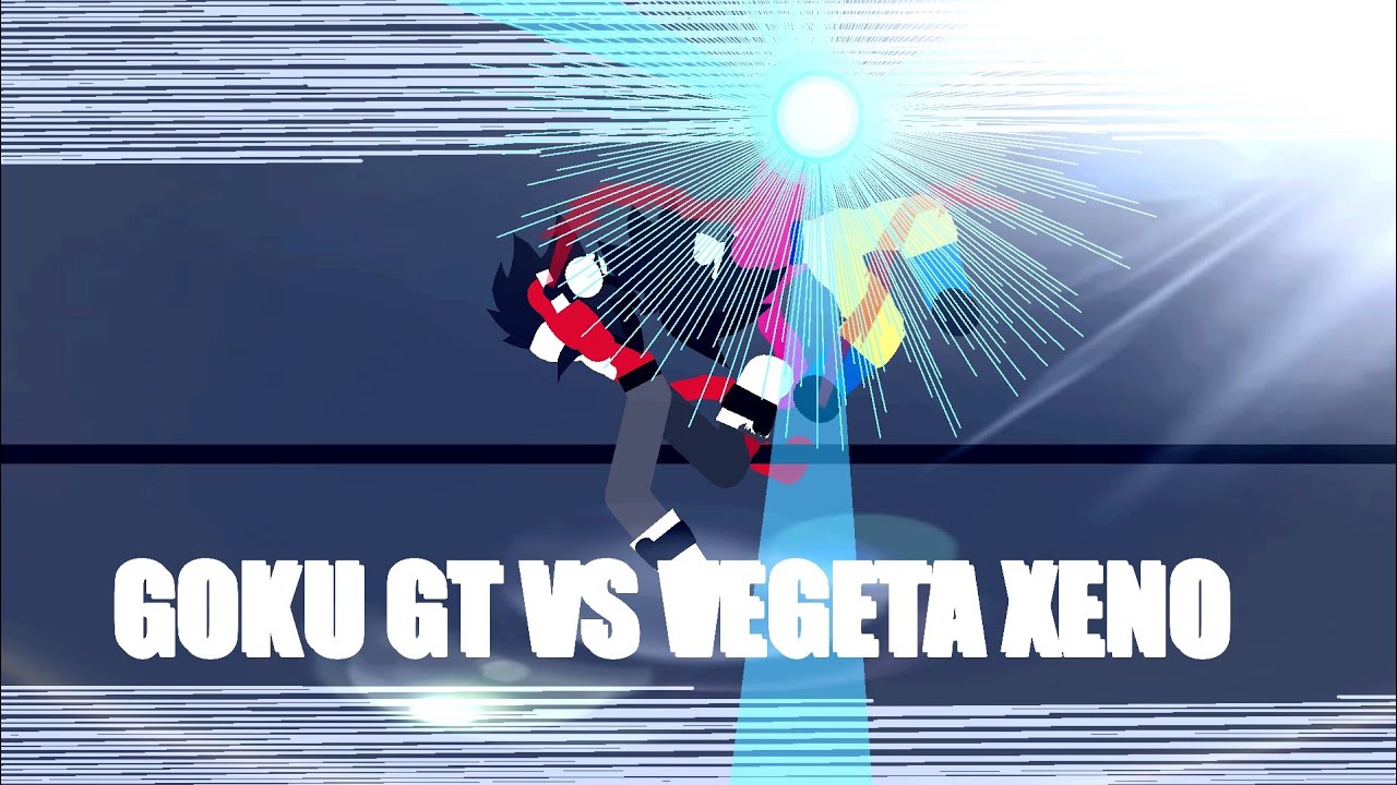 GOKU GT SSJ4 VS VEGETA XENO SSJ4 (STICKNODES PRO
