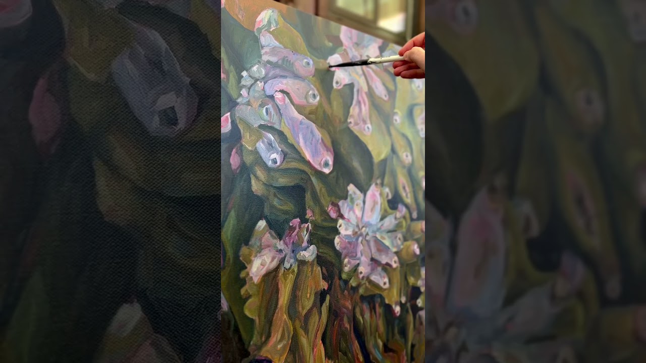 Been working on this commission the past couple of weeks #cactus #artwork #paintwithme