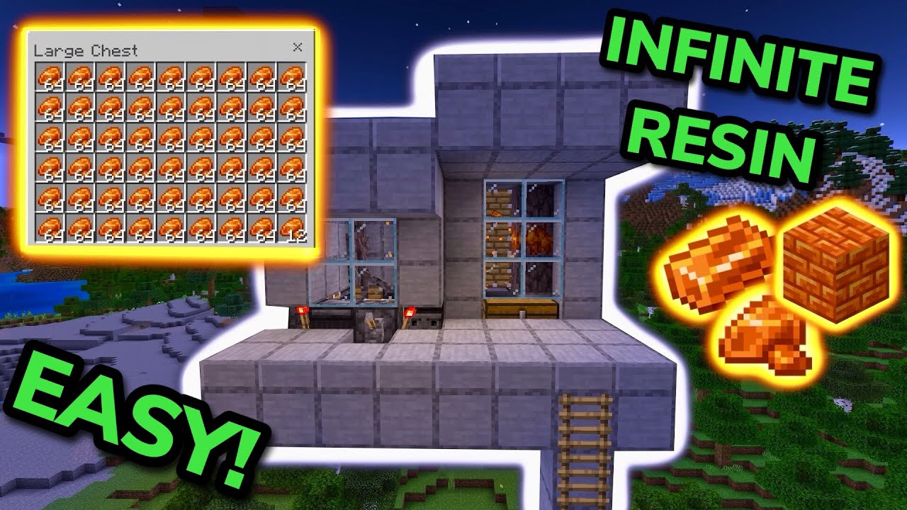 SIMPLE 1.21 CREAKING/RESIN FARM TUTORIAL in Minecraft Bedrock (MCPE ...