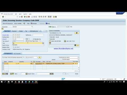 How to Create AP Invoice using T-code MIRO in SAP