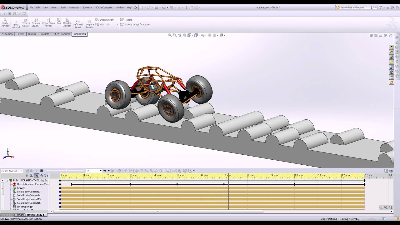 Solidworks Motion Study On Remote Car 1