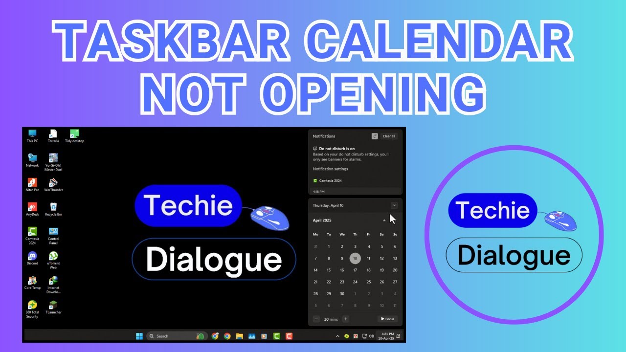 How To Fix Windows Calendar Taskbar Calendar Not Opening On Windows 11 - Full Guide