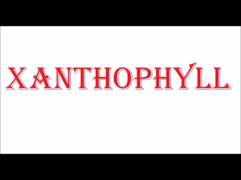 How To Pronounce Xanthophyll