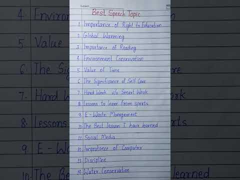 Best speech topic ll Important topic #youtube #topic #bestspeech #shorts #study