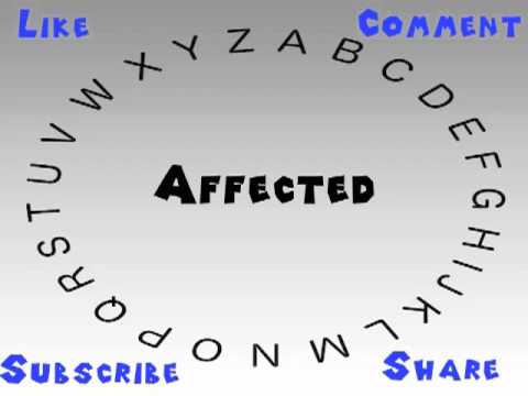 How to Say or Pronounce Affected