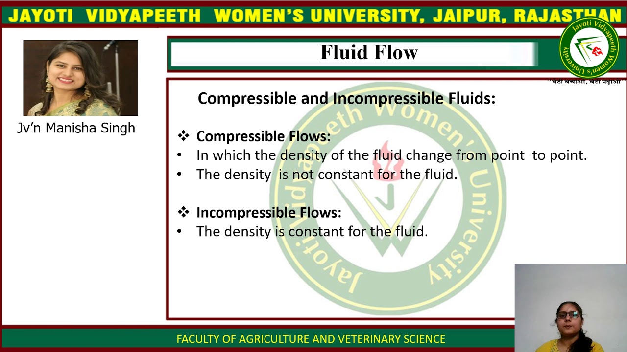 JAYOTI VIDYAPEETH -fluid flow ppt